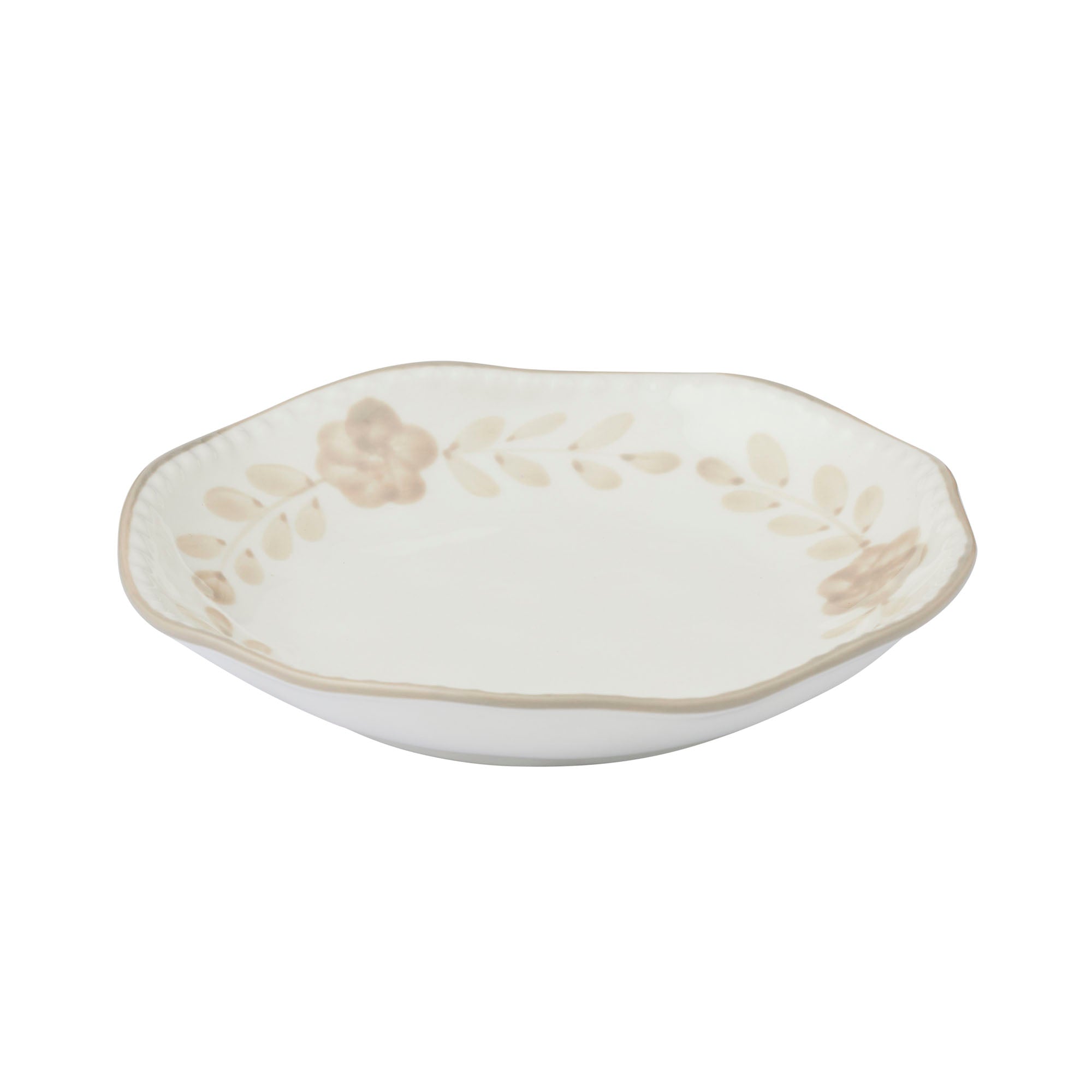 Alma Ceramic Plate 18x3cm Taupe