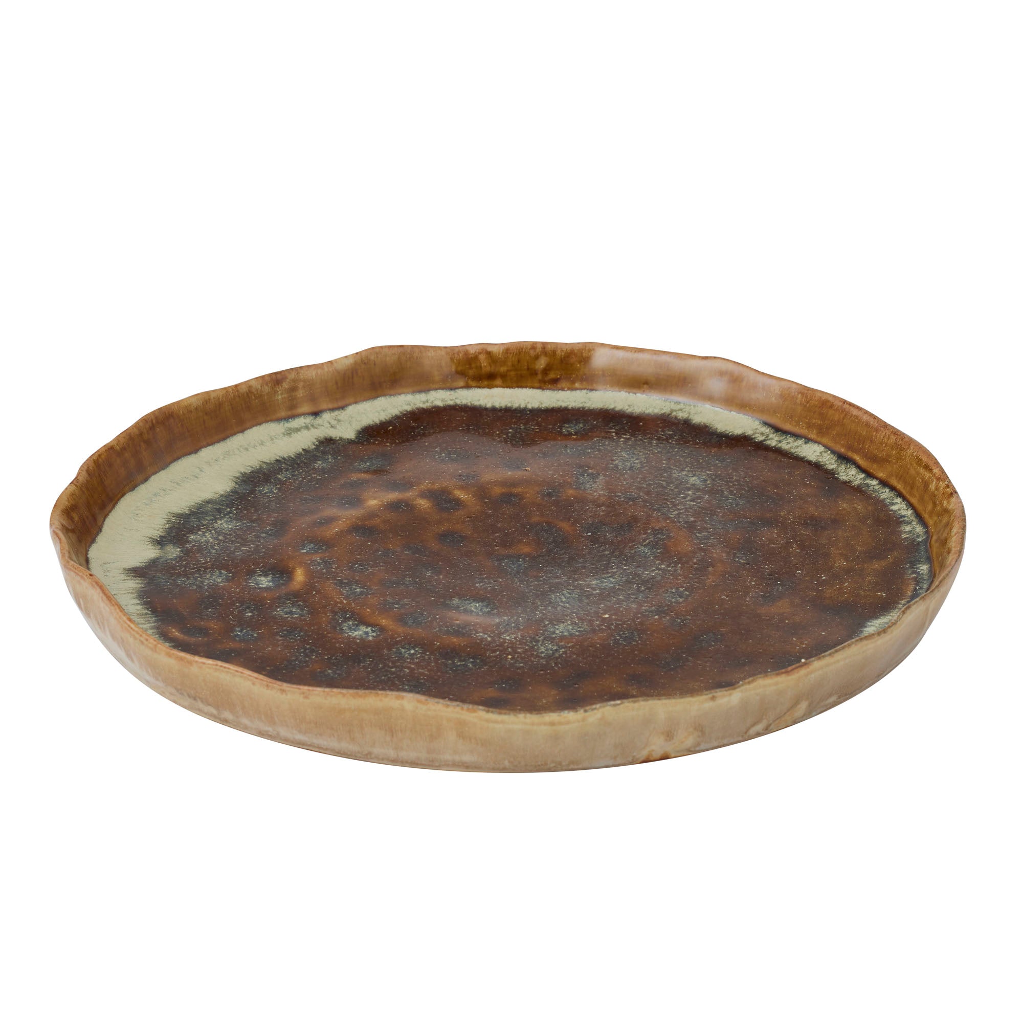 Mia Ceramic Platter 32.5x31.5cm Toffee