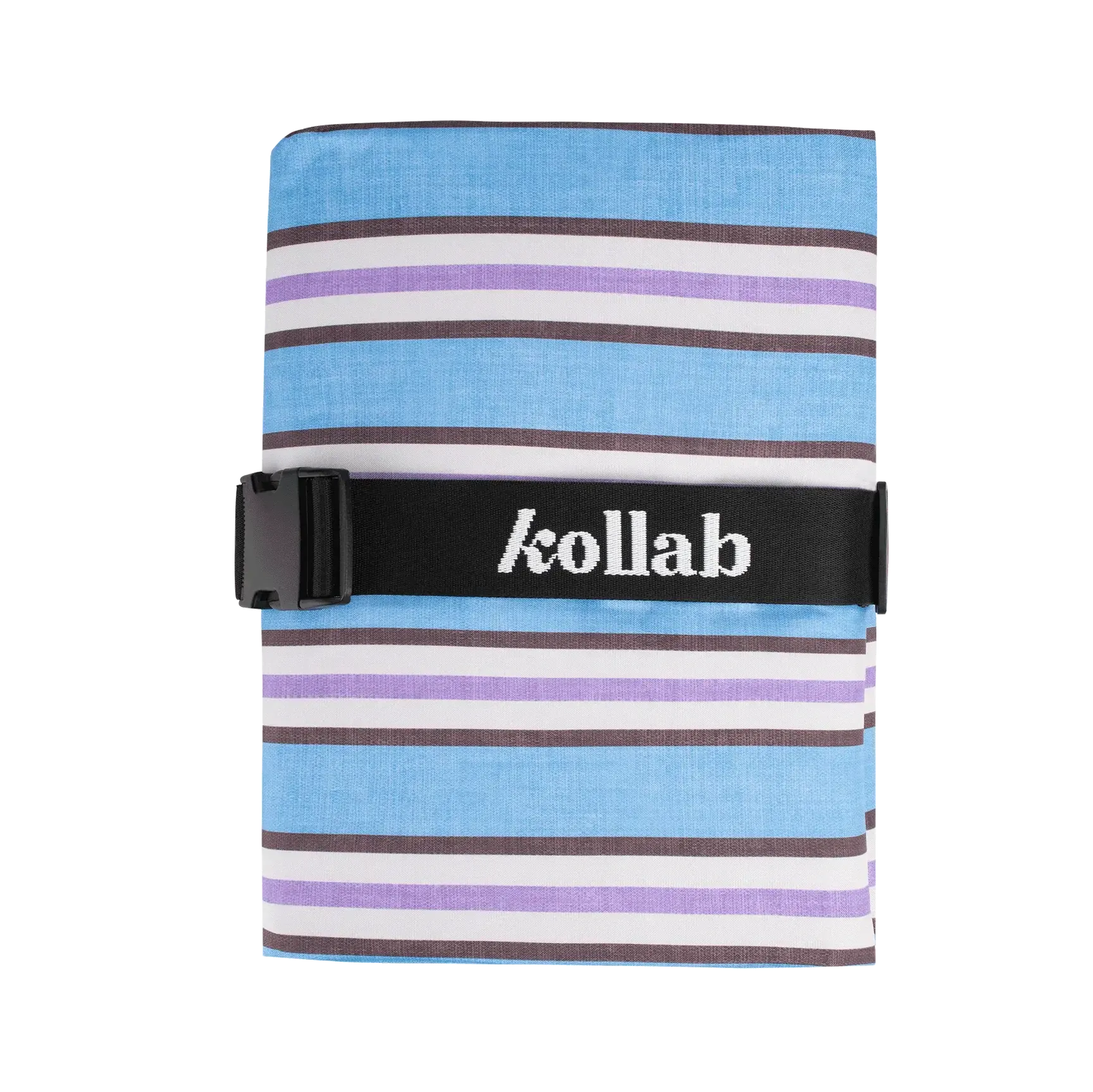 Picnic Mat Choc Blue Stripe
